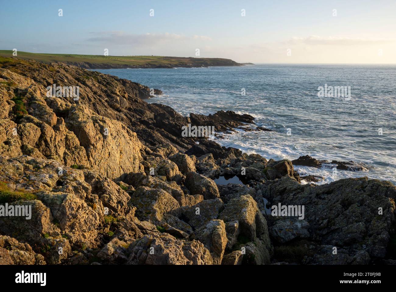 Beautiful coastline of sandy beaches near Rhosneigr on the west coast ...
