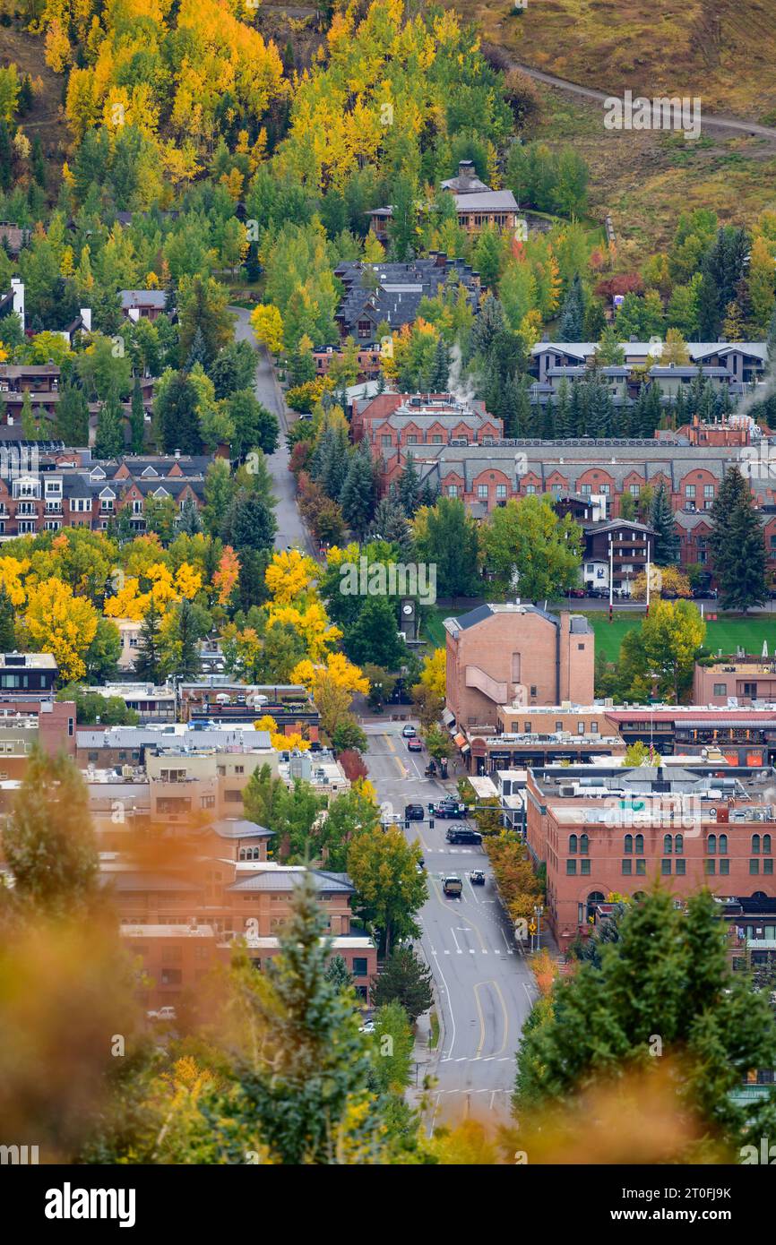 First Snow on a Fall morning in Aspen, Colorado Stock Photo - Alamy