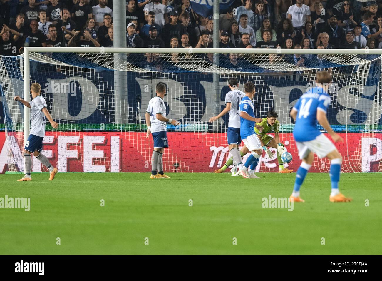 Brescia, Italy. 06th Oct, 2023. Semuel Pizzignacco of Feralpisalo ...