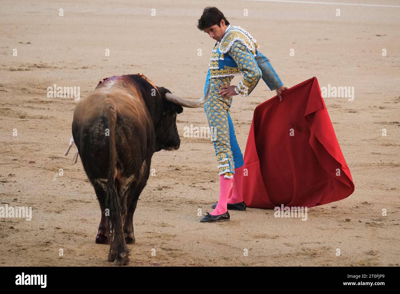 The bullfighter Sebastian Castella during the bullfight of the feria de ...