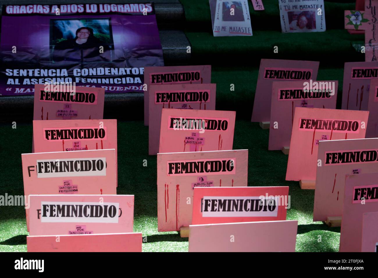 Mexico City, Mexico. 6th Oct, 2023. Protest against femicides outside ...