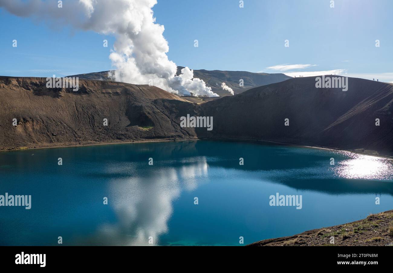 Viti maar in Iceland, associated with Krafla volcano near Lake Myvatn ...