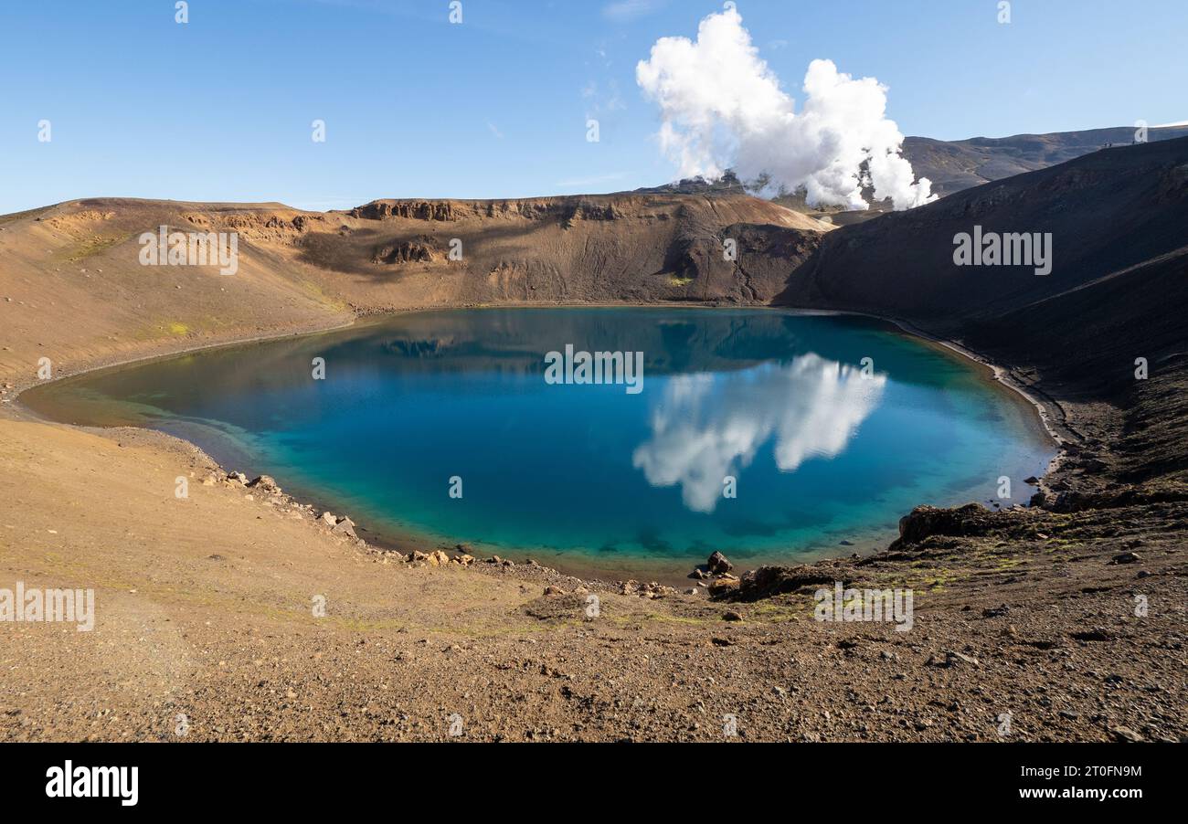 Viti maar in Iceland, associated with Krafla volcano near Lake Myvatn ...