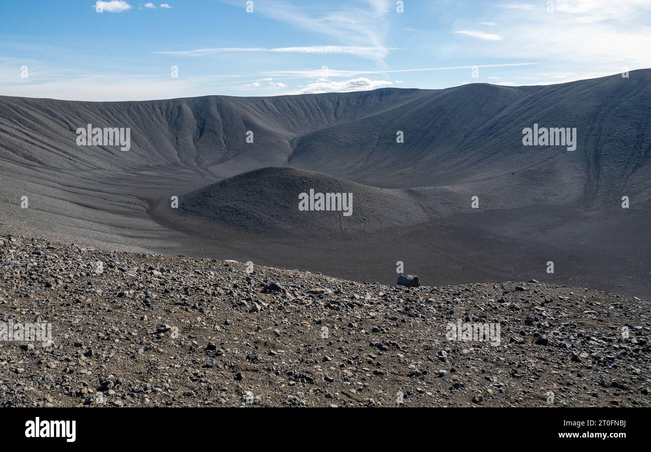 Hverfjall tuff cone, Volcano, Iceland Stock Photo - Alamy