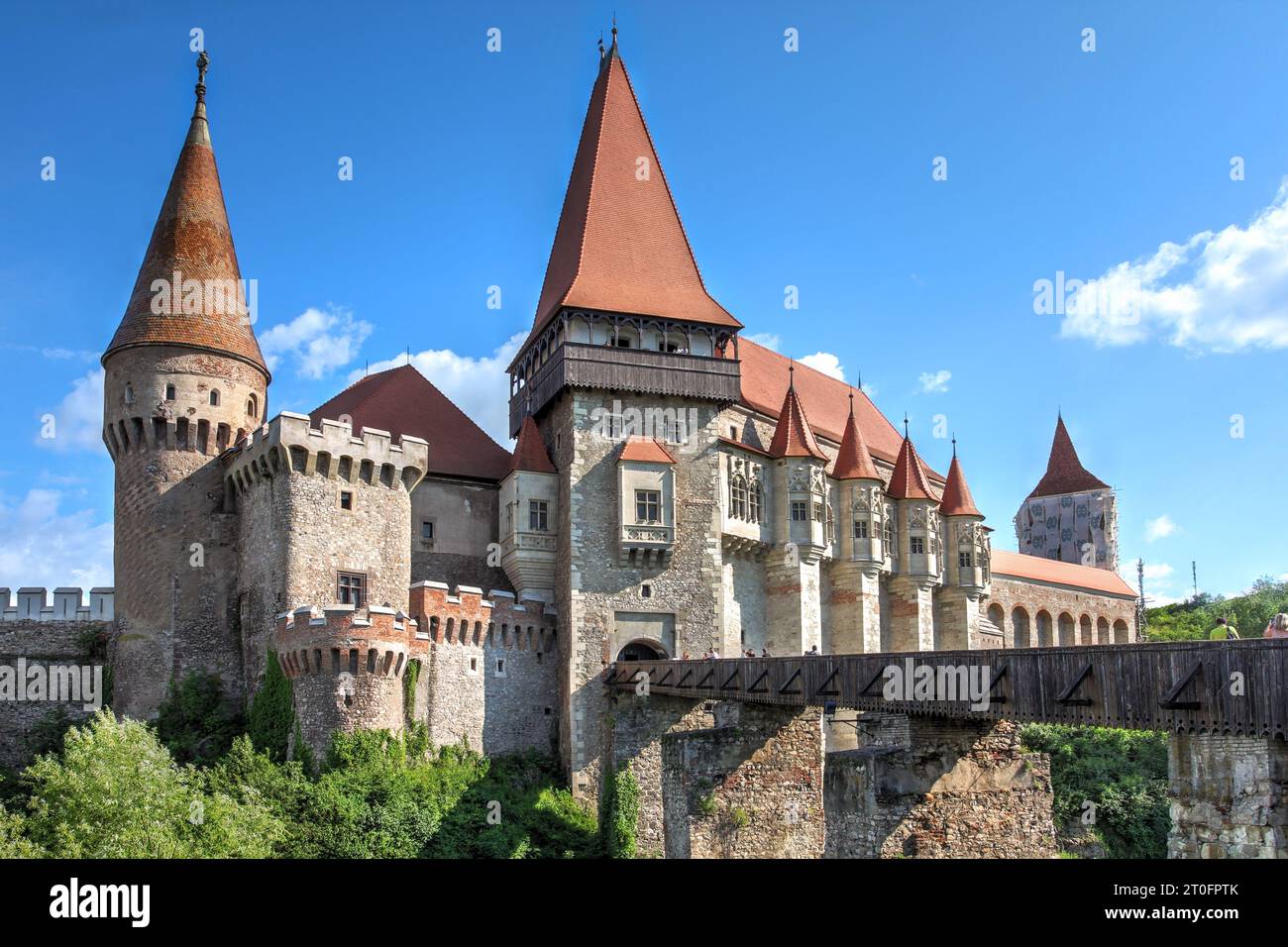 Dating back to 1440, Corvin Castle (also known as Hunyadi Castle) in Hunedoara, Romania, is one ...