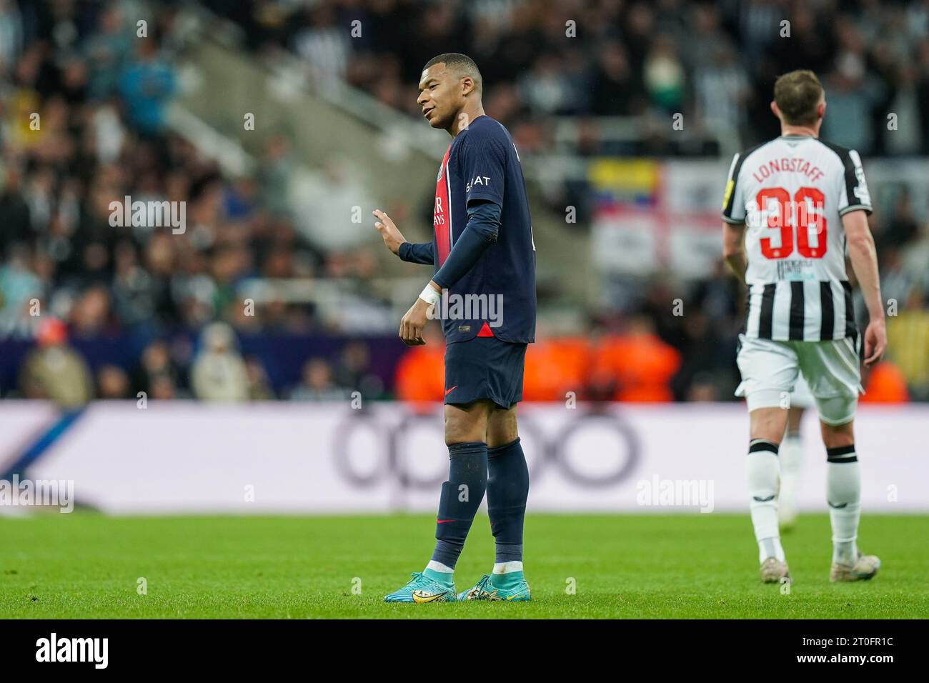 Newcastle, UK. 04th Oct, 2023. Paris Saint-Germain forward Kylian ...