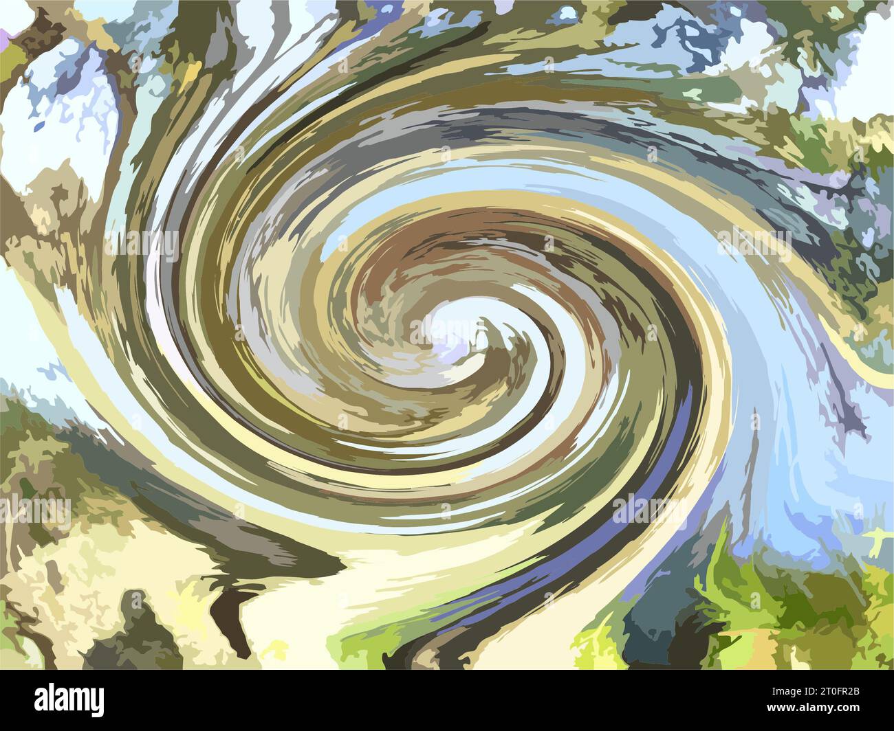 Forest motifs in spiral form for interior solutions or covers. Cool ...