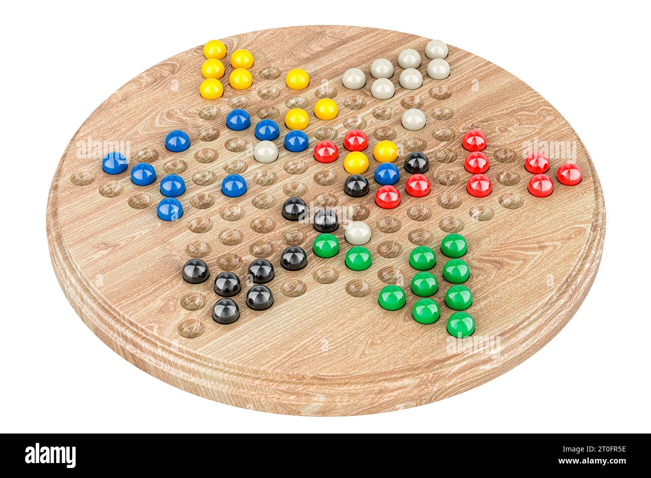 Chinese Checkers Game Set, 3D rendering isolated on white background ...