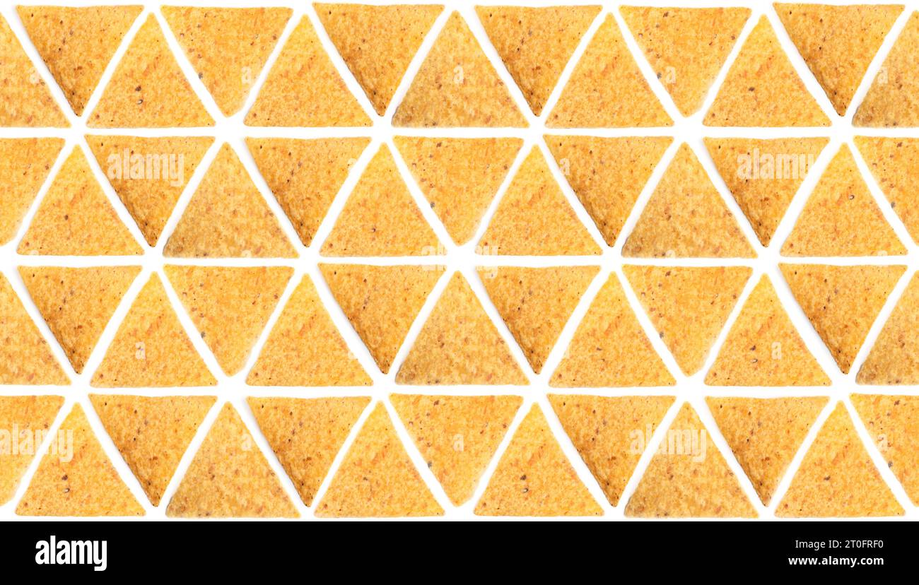 Seamless tortilla chip pattern or nacho chips. Tiling texture of many ...