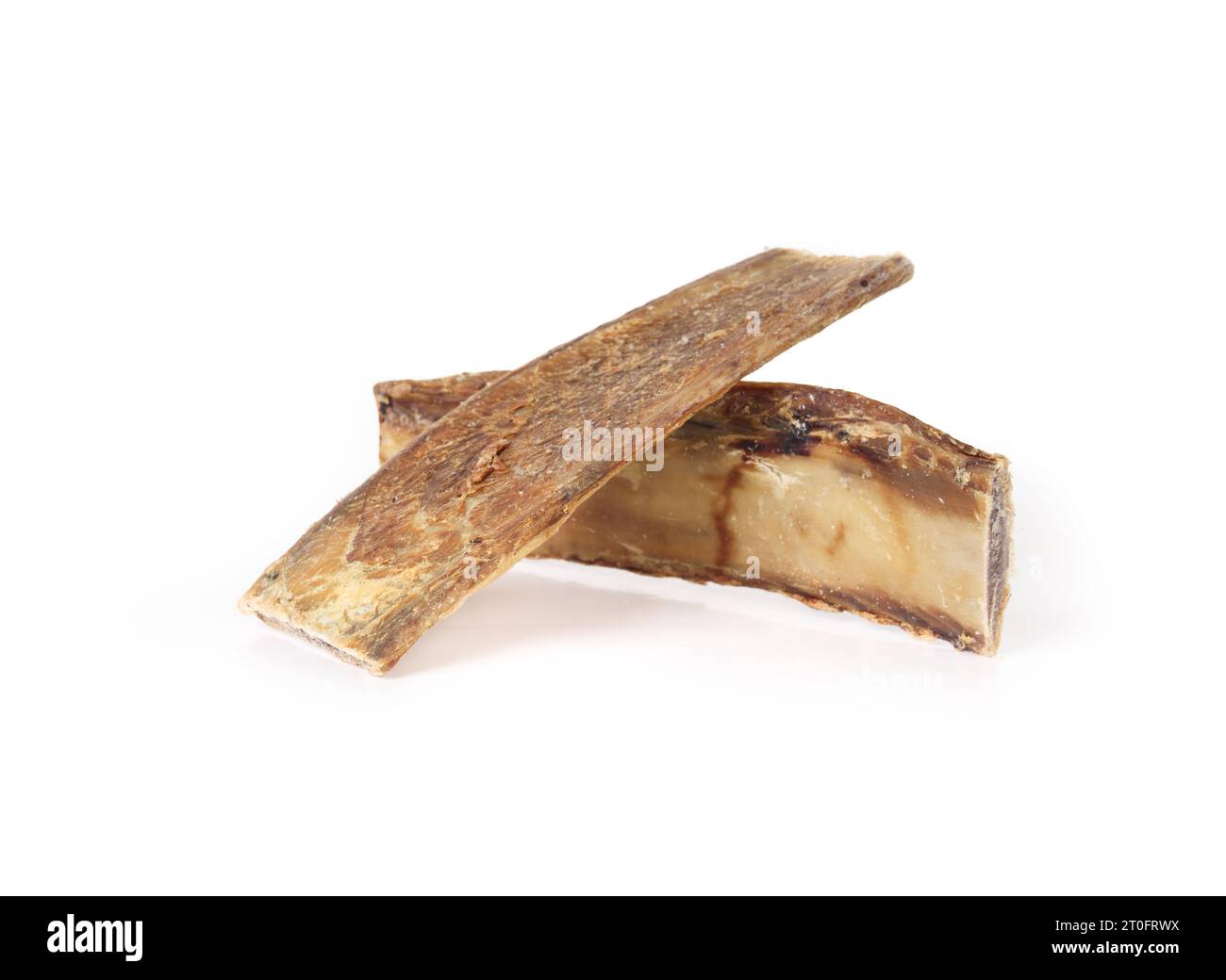 Isolated dog beef bones for dog dental health and chew fun. Group of ...