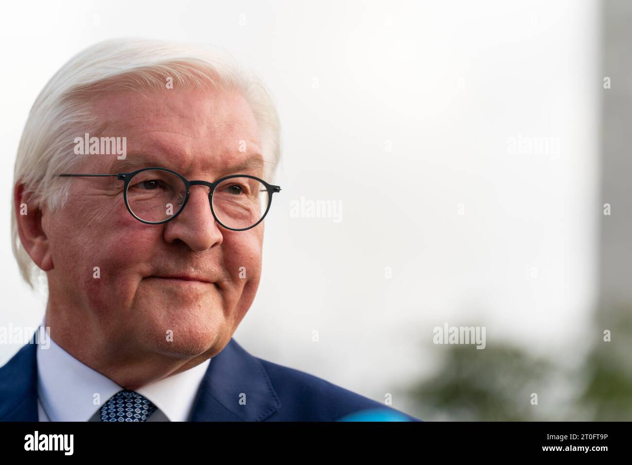 Germany's President Frank-Walter Steinmeier appears at a news ...