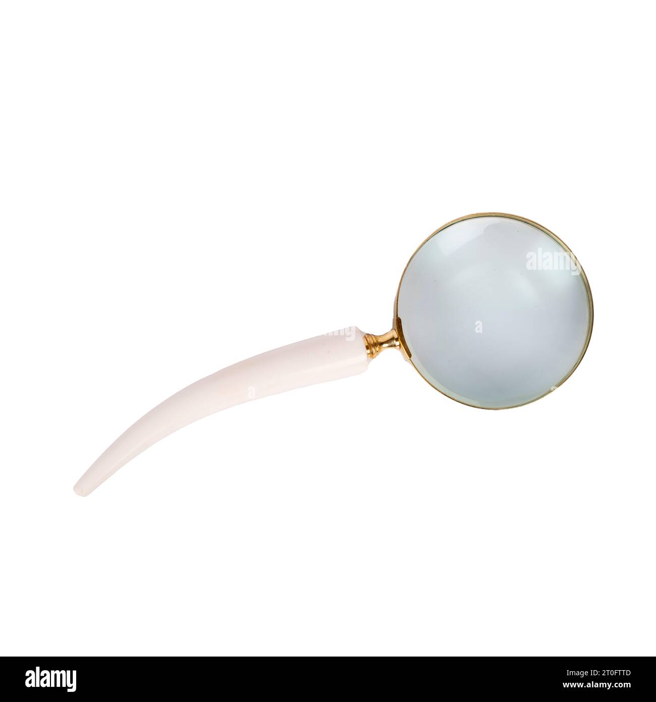 luxury decorative ivory magnifying glass isolated on white Stock Photo ...