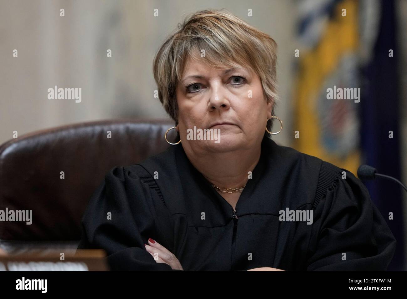 FILE - Wisconsin Supreme Court Justice Janet Protasiewicz attends her ...