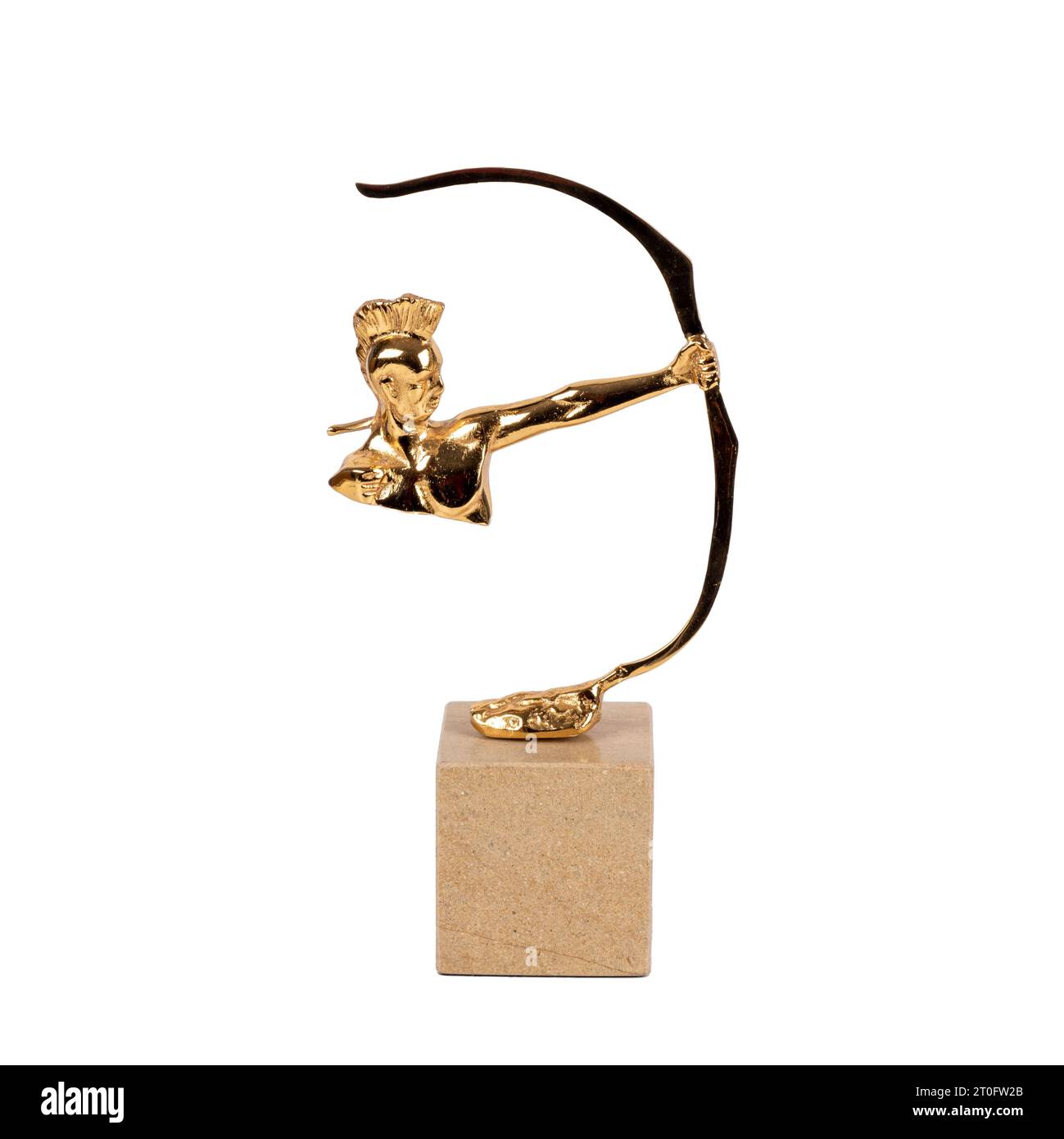 marble and metal archer sculpture luxury living room accessories ...