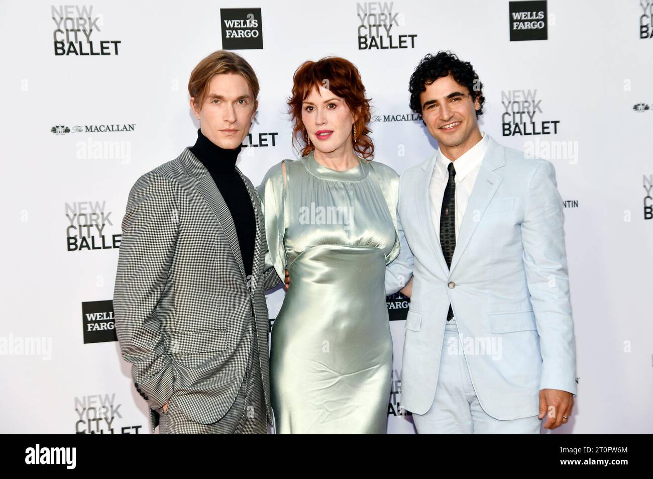Harrison Ball, left, Molly Ringwald and Zac Posen attend the New York ...