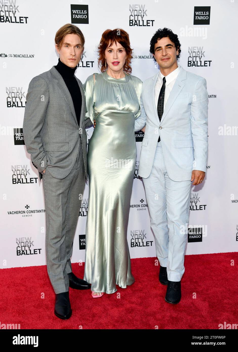 Harrison Ball, left, Molly Ringwald and Zac Posen attend the New York ...