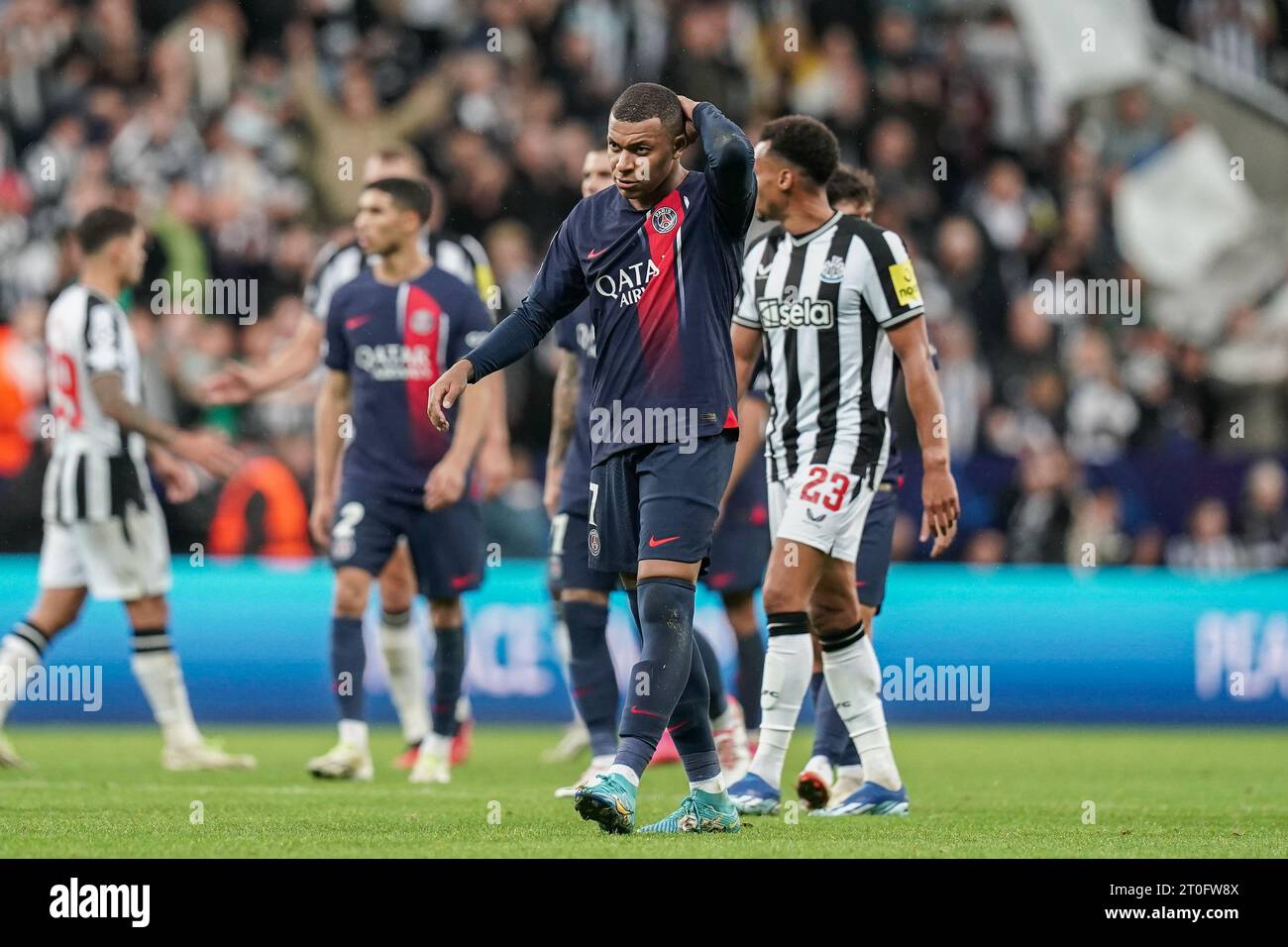 Newcastle, UK. 04th Oct, 2023. Paris Saint-Germain forward Kylian ...