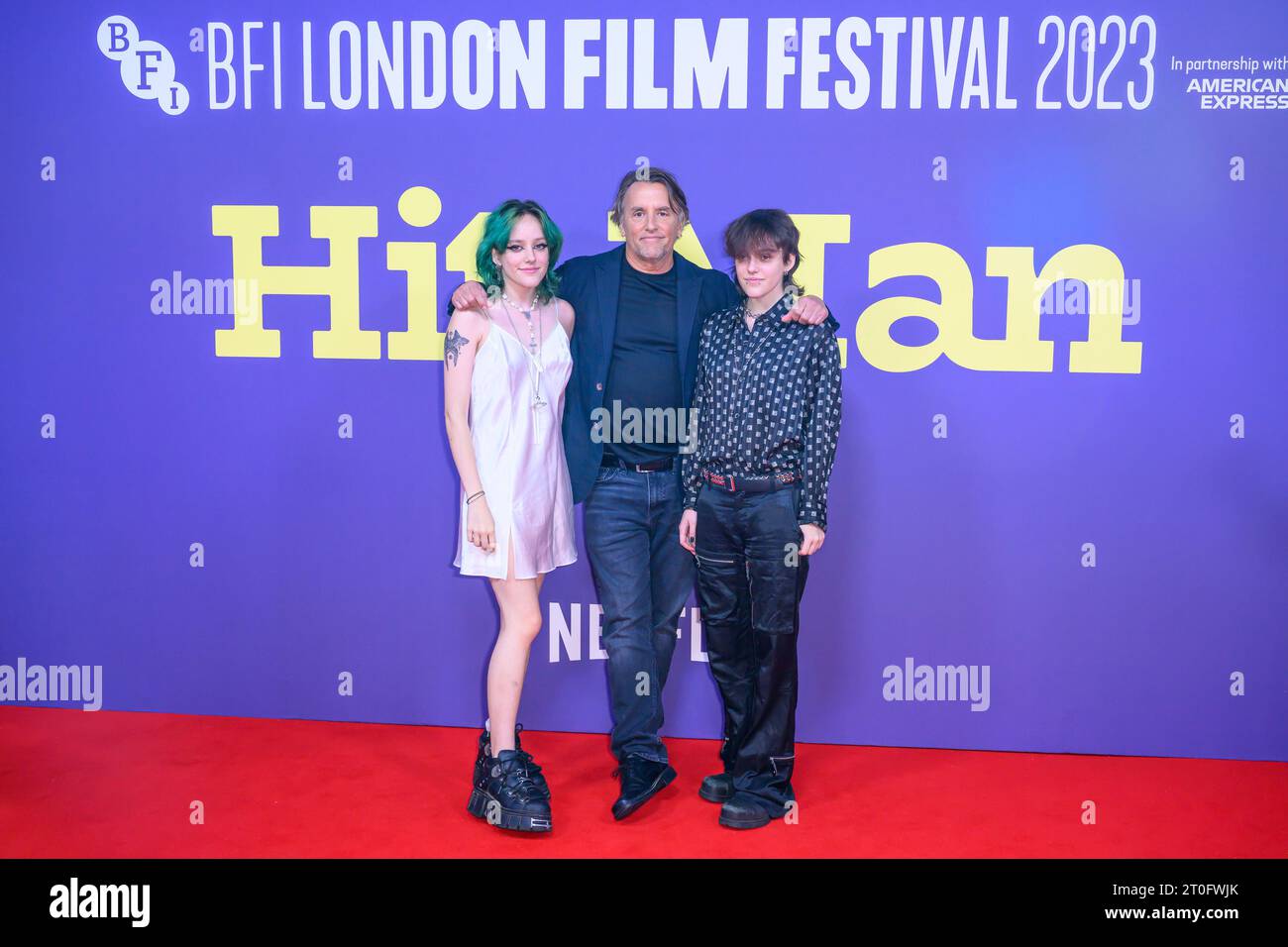 London, UK. 06th Oct, 2023. Richard Linklater, Director, with two of ...
