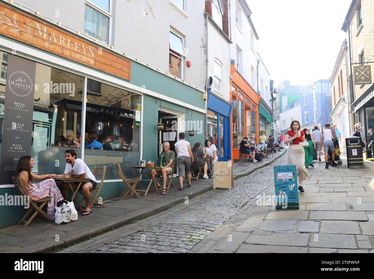 The colourful Creative Quarter on the Old High Street, in Folkestone ...