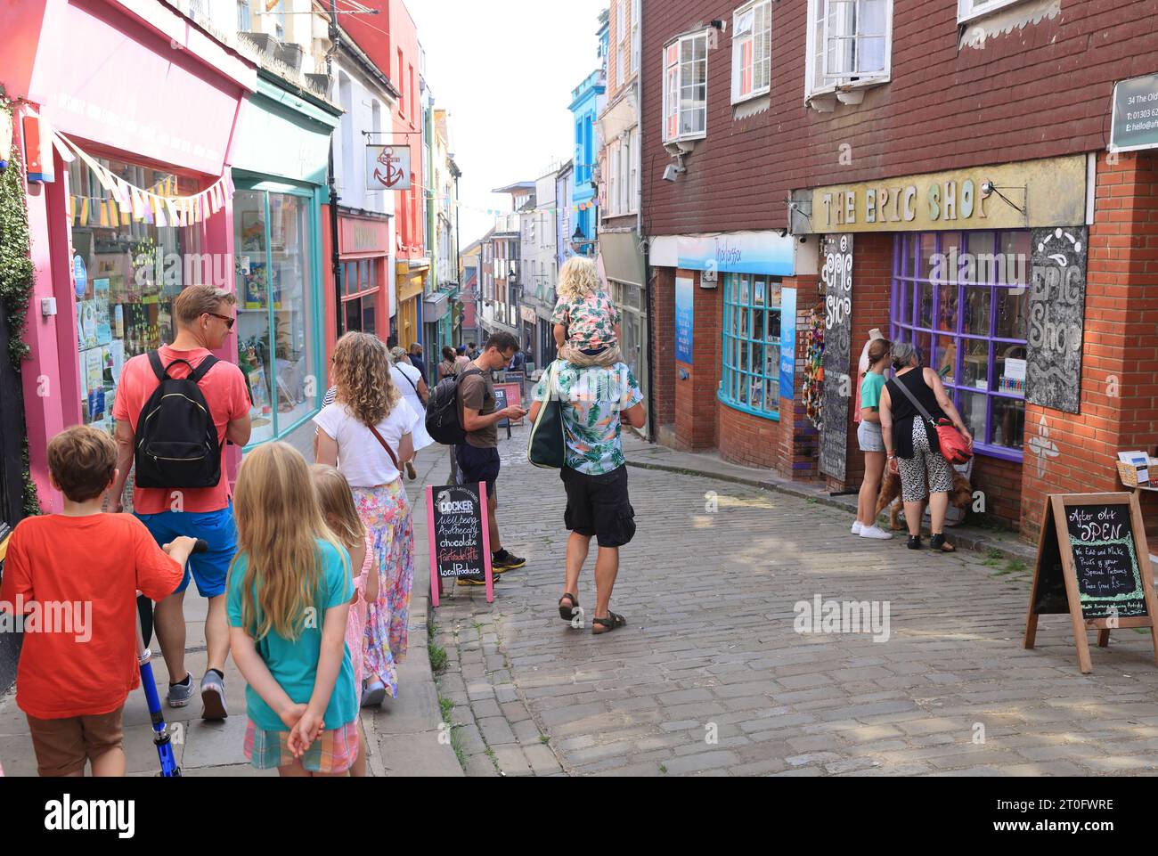 The colourful Creative Quarter on the Old High Street, in Folkestone ...