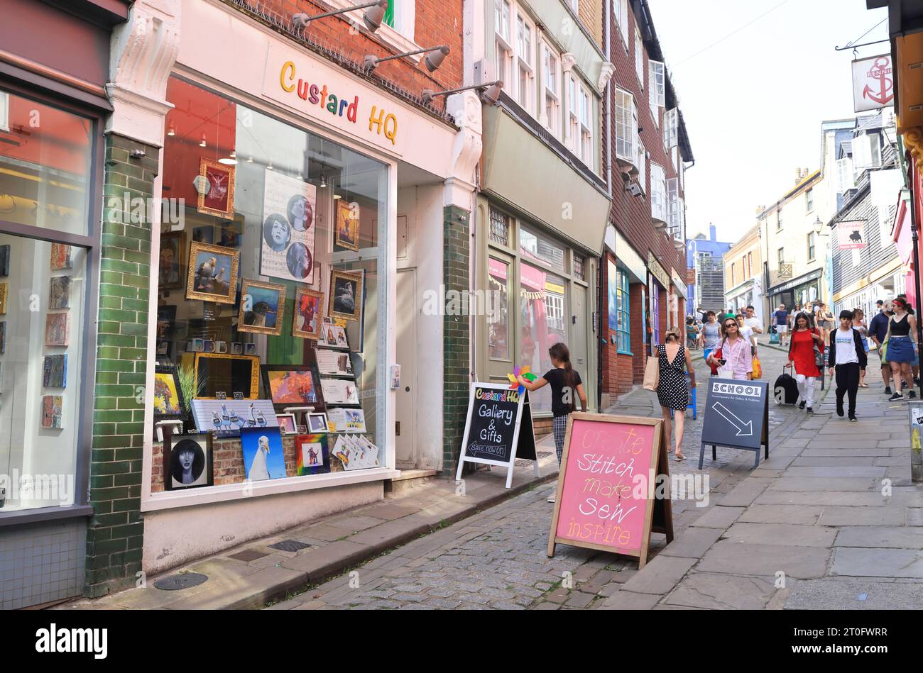 The colourful Creative Quarter on the Old High Street, in Folkestone ...