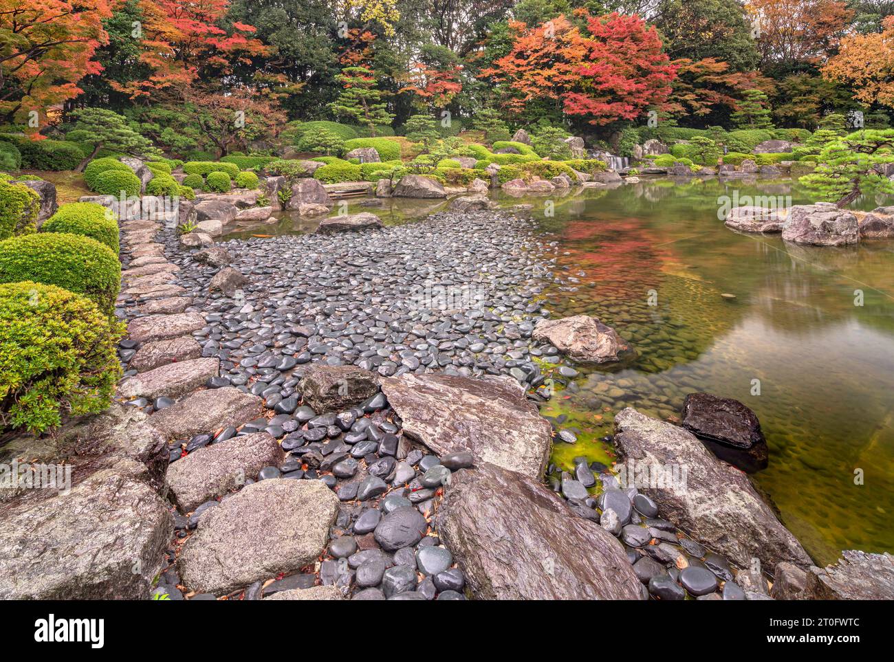 fukuoka, kyushu - dec 07 2022: Natural autumn landscape depicting the ...
