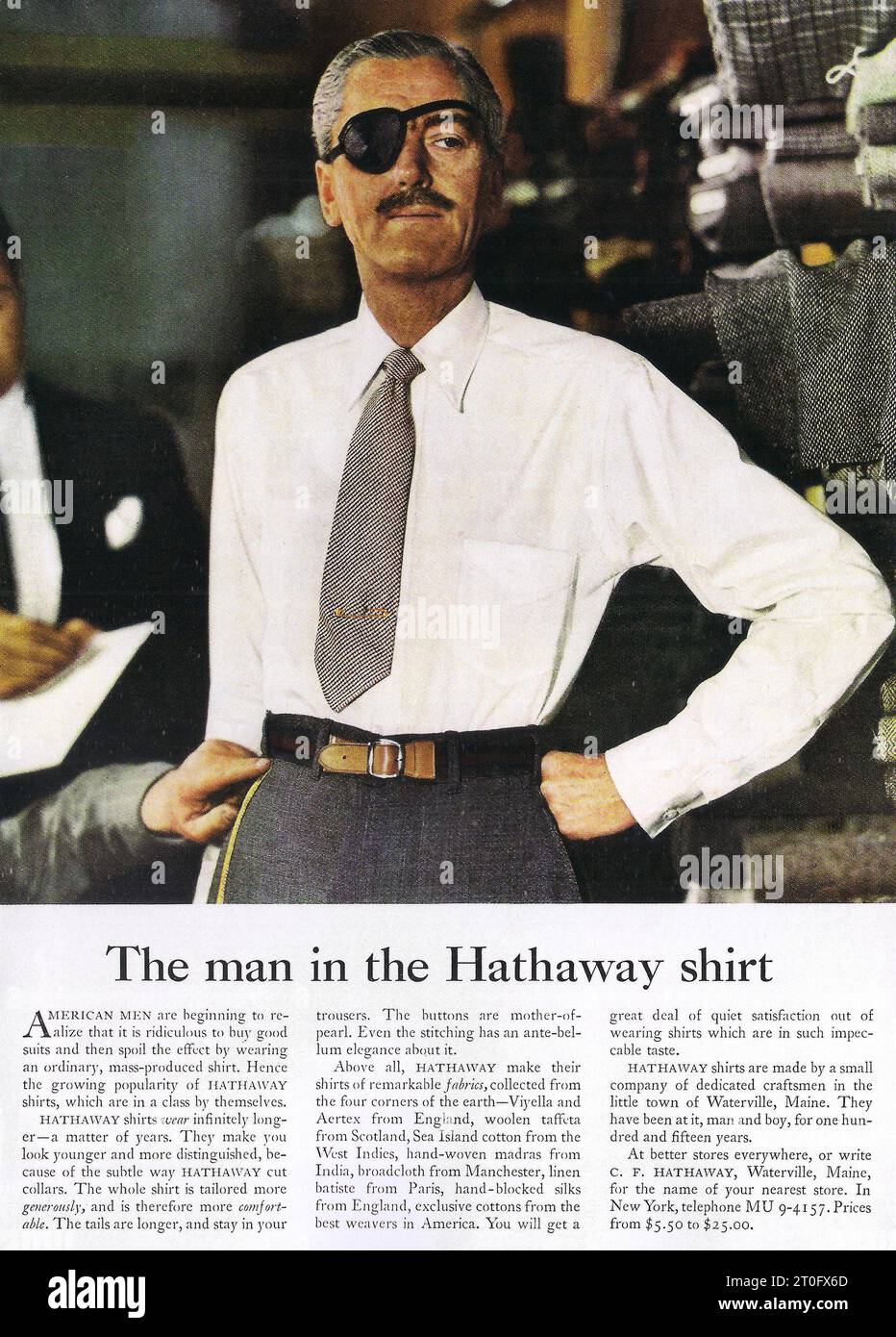 The Man in the Hathaway Shirt advert by David Ogilvy 1955 Stock Photo ...