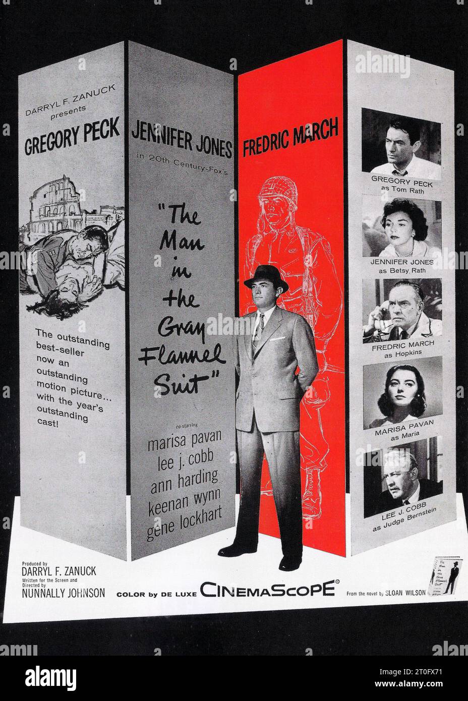 The Man in the Gray Flannel Suit (1956) film poster. With Gregory Peck ...