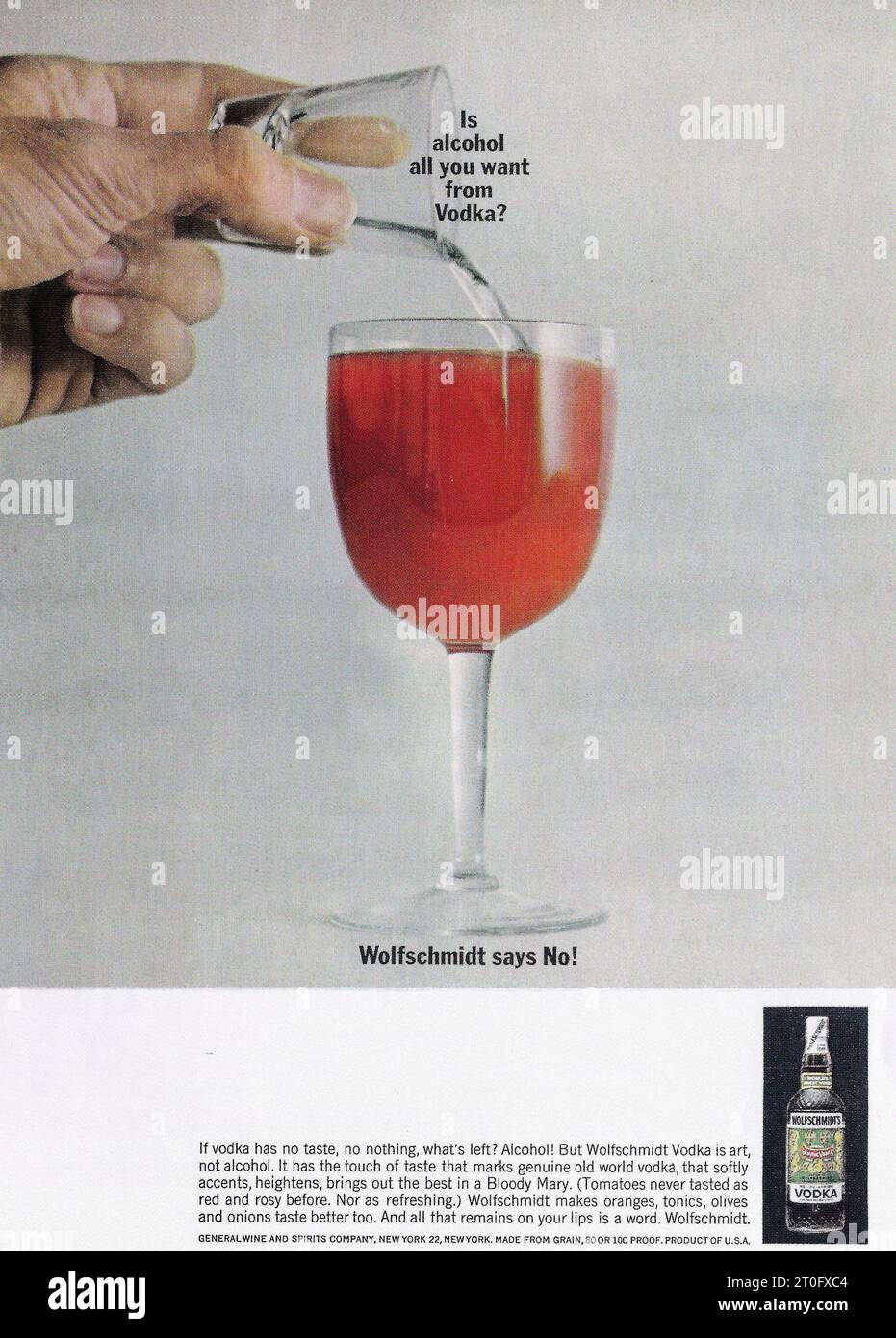1961 Wolfschmidt Vodka ad by George Louis Stock Photo - Alamy