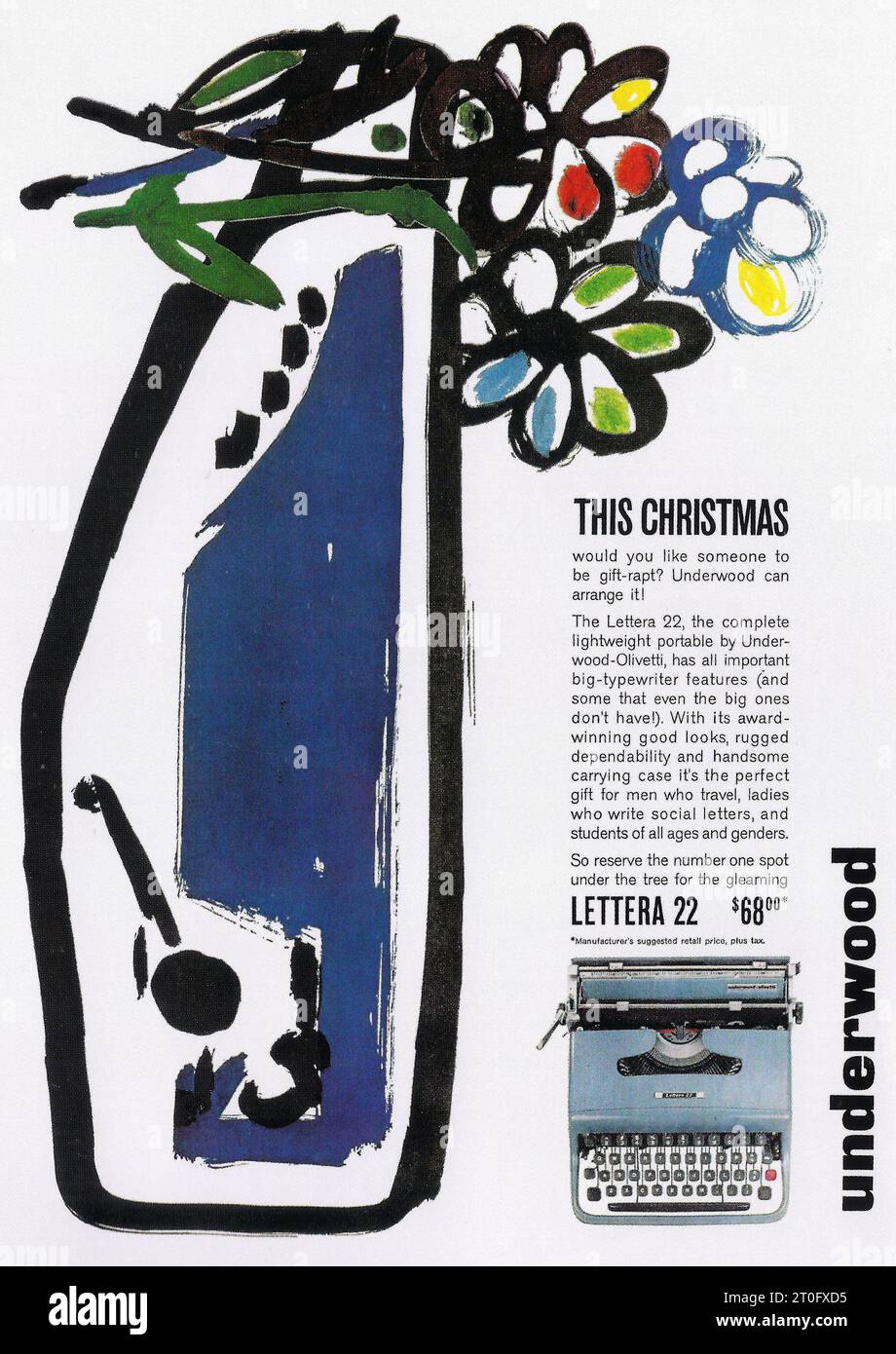 Olivetti underwood lettera 22 typewriter hi-res stock photography and ...