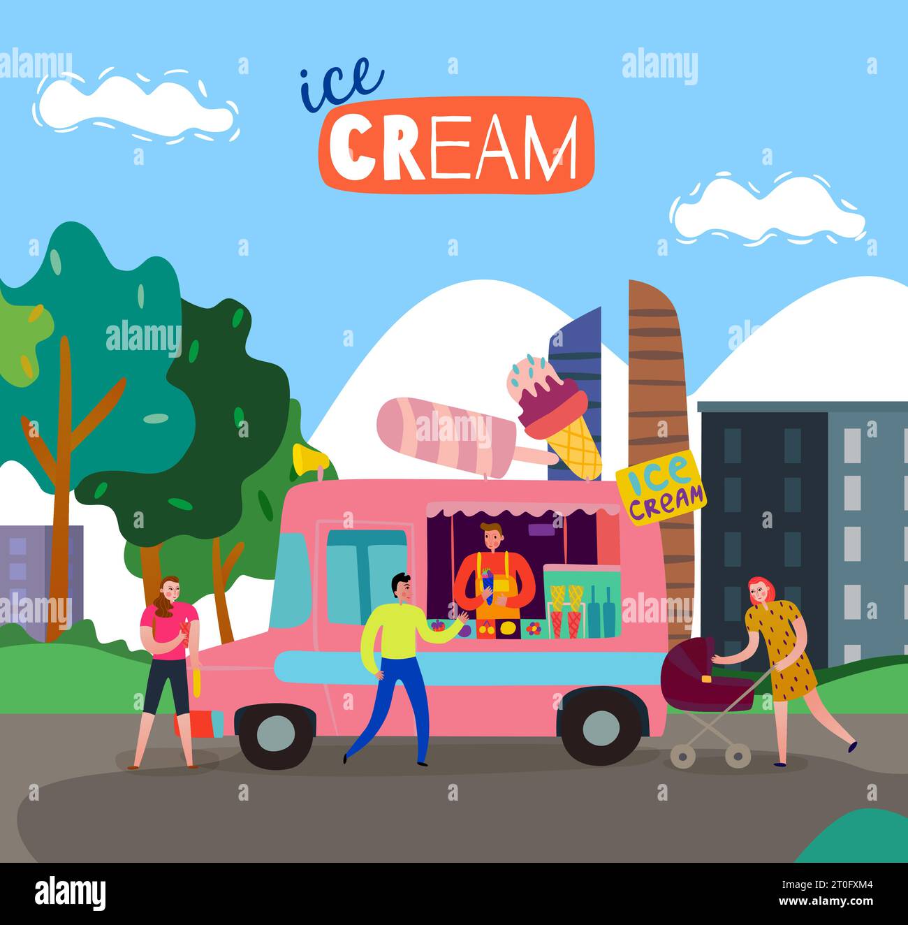 Food truck symbols Stock Vector Images - Alamy