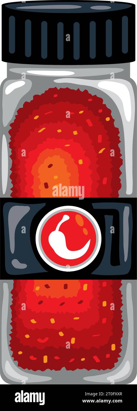chili pepper powder condiment Stock Vector Image & Art - Alamy