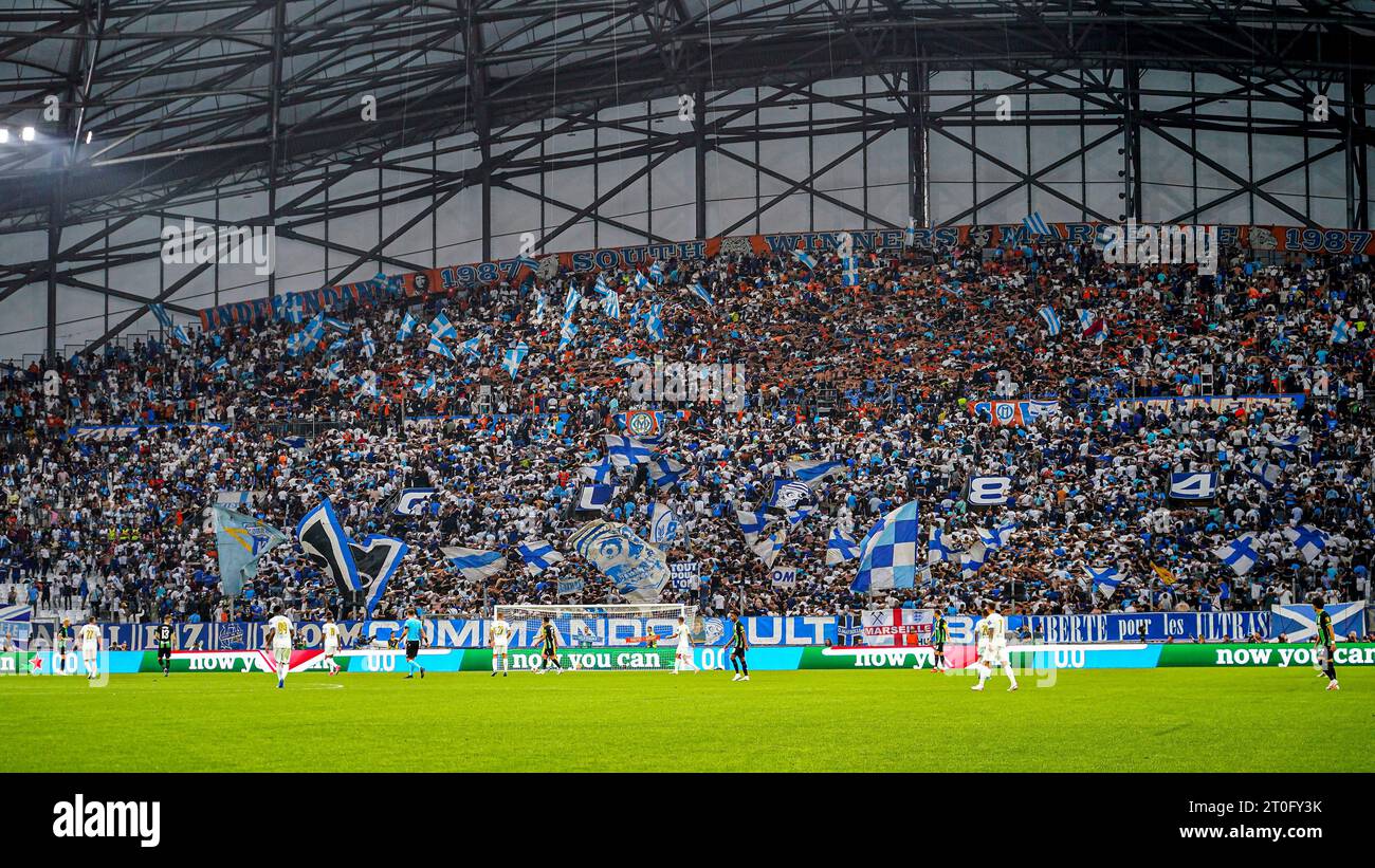 Marseille, Marseille. 05th Oct, 2023. Olympique Marseille radical fans ...