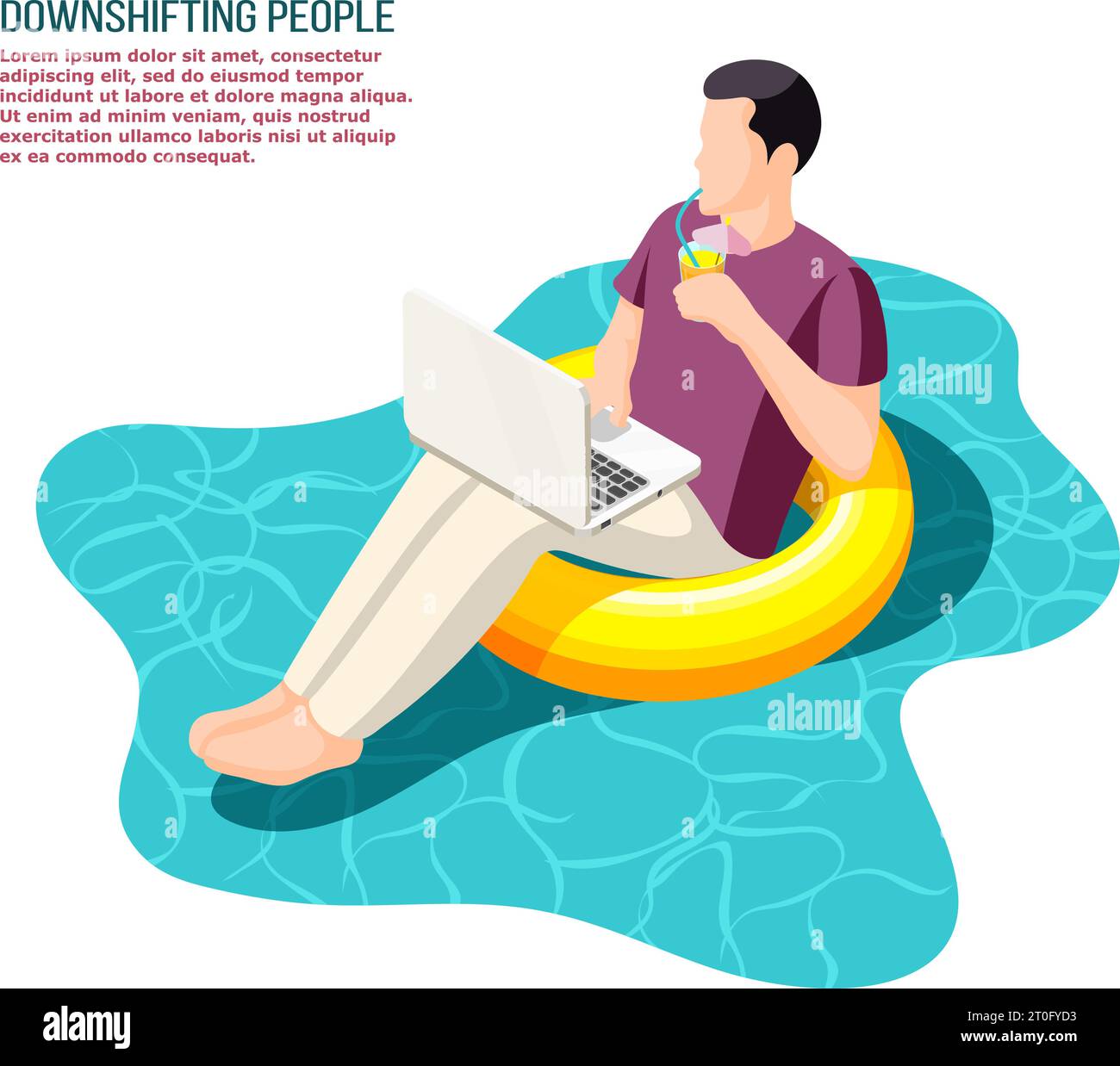 Downshifting escaping office people working with notebook sitting ...