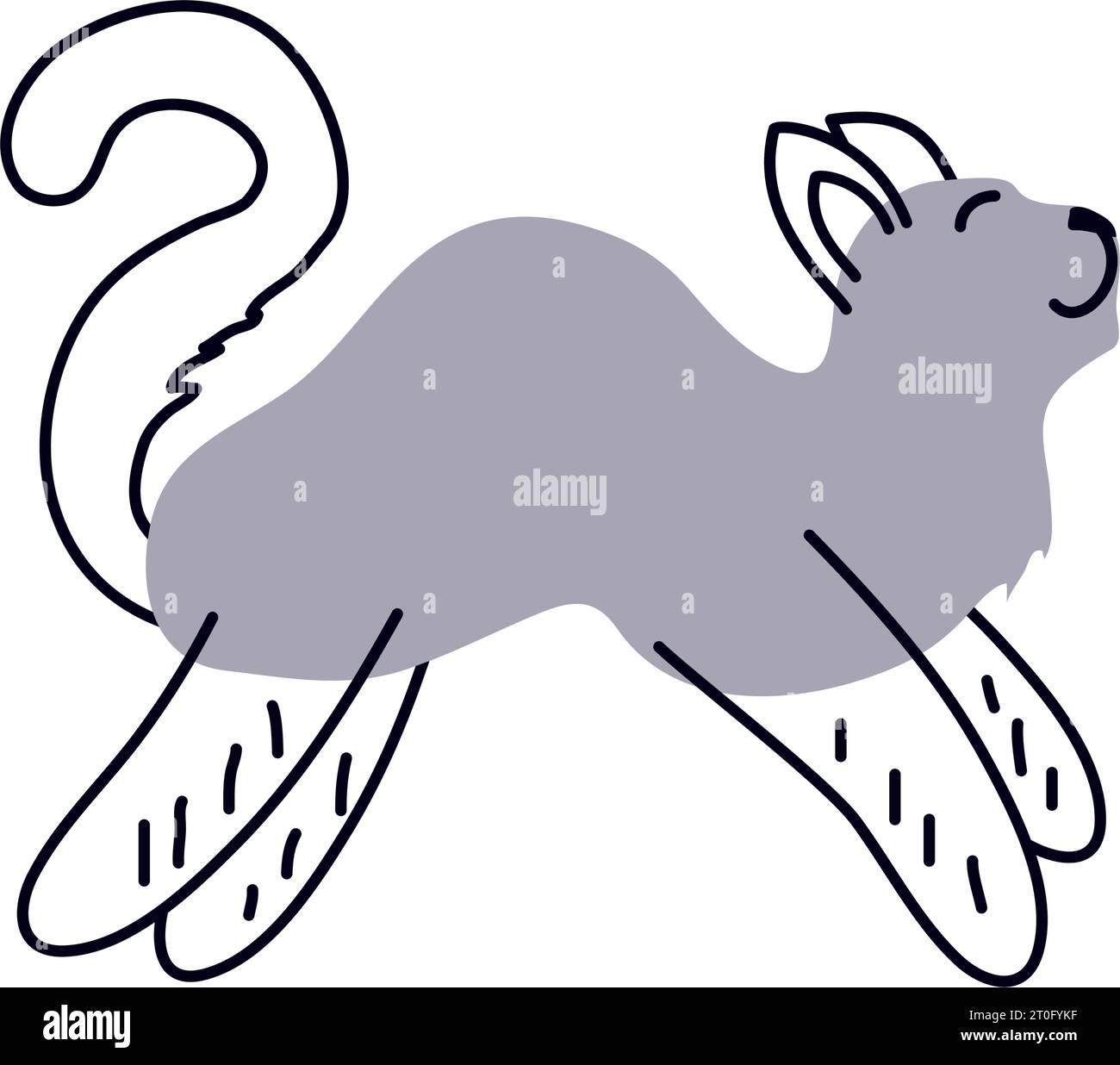 cat mascot gray design Stock Vector Image & Art - Alamy