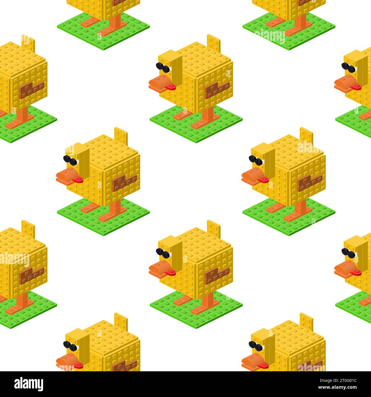 Isometric duck pattern. Vector clipart Stock Vector Image & Art - Alamy
