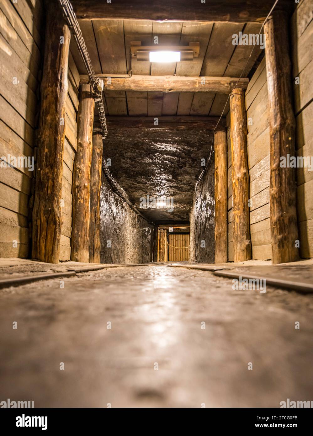 Underground corridor in Wieliczka Salt Mine Stock Photo - Alamy