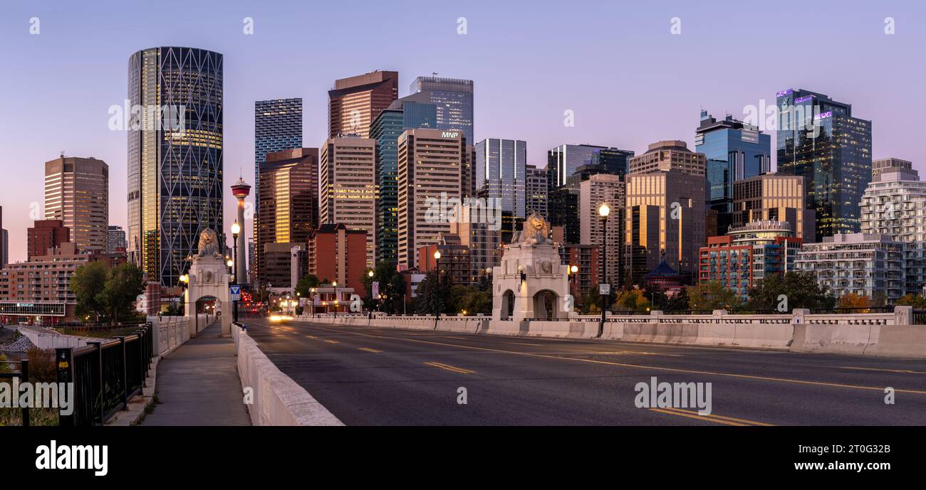 Calgary, Alberta - September 16, 2023: View of Calgary's skyline on an ...