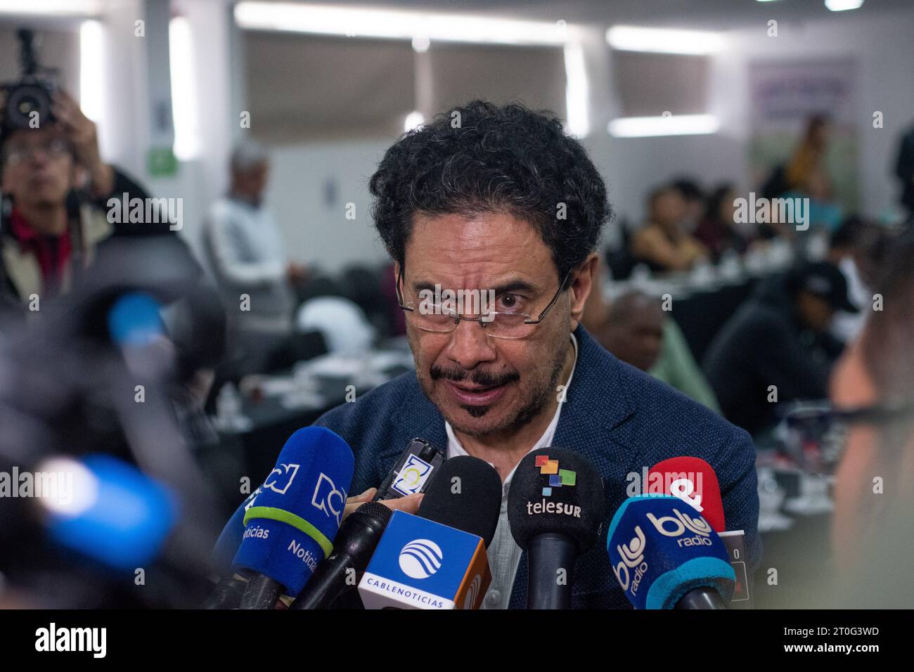 Bogota, Colombia. 06th Oct, 2023. Ivan Cepeda a negotiator of the ...