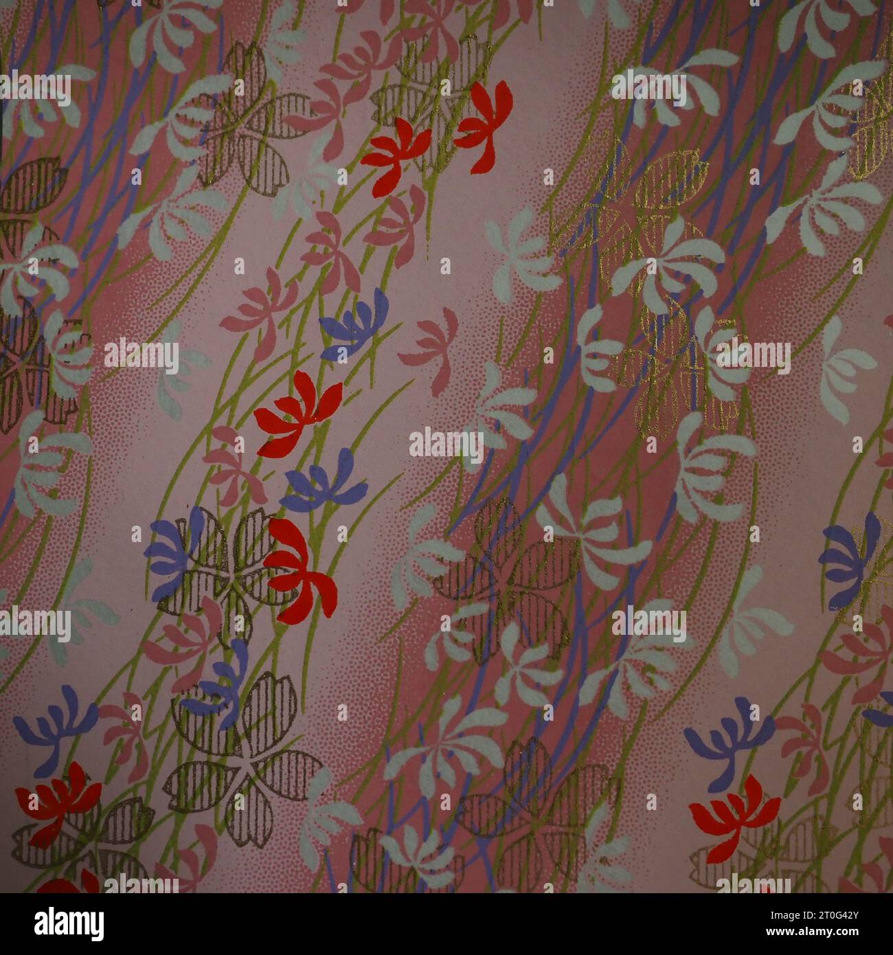 Traditional Japanese patterns with floral theme Stock Photo - Alamy