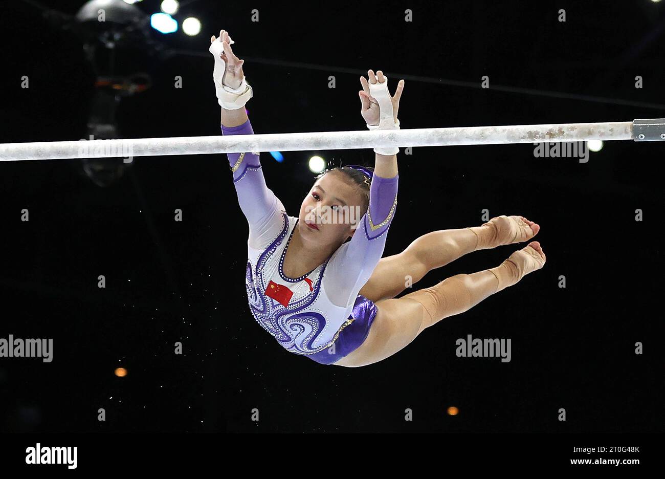 Antwerp, Belgium. 6th Oct, 2023. Qiu Qiyuan of China competes on the ...