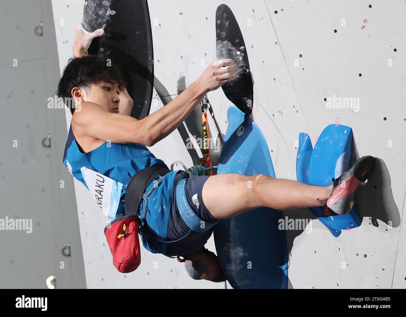 Sorato Anraku performs the Men's Boulder & Lead Final-Lead during Asian ...