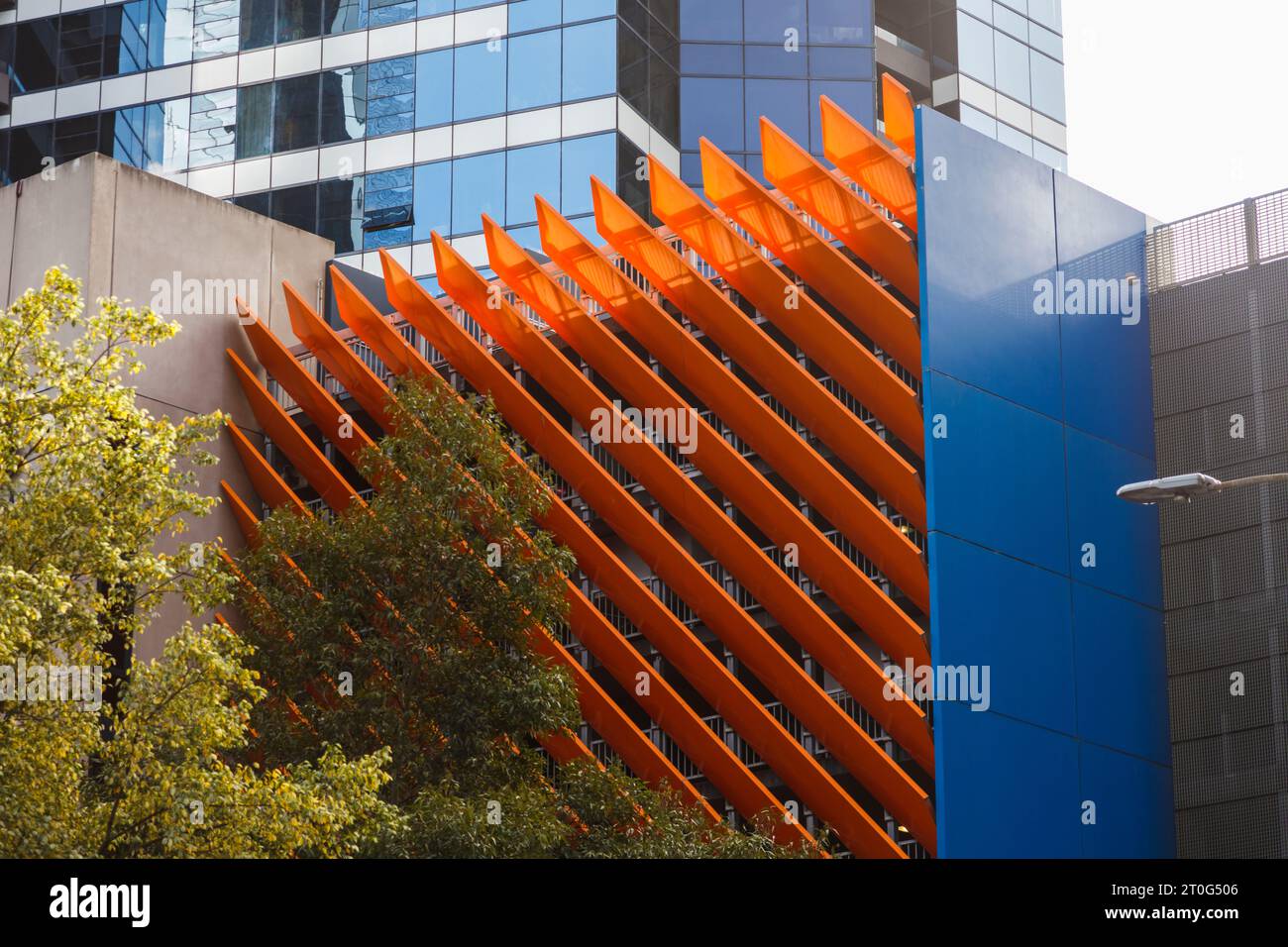 Modern building feature - perspex louvers on Eureka Towers, Southbank ...
