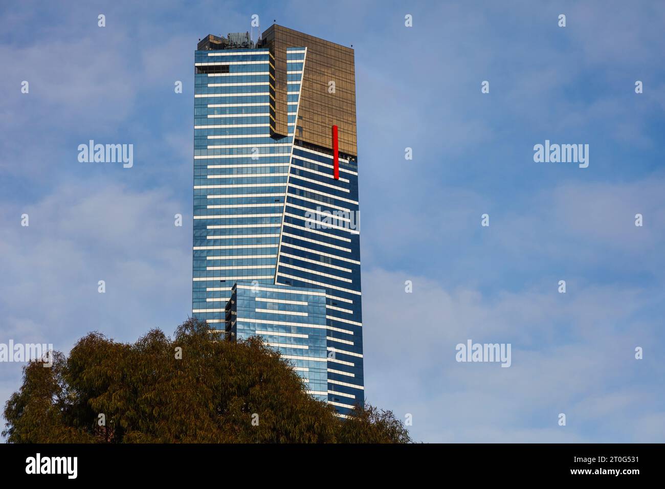 Close up of Eureka Tower in Melbourne's Southbank Stock Photo - Alamy