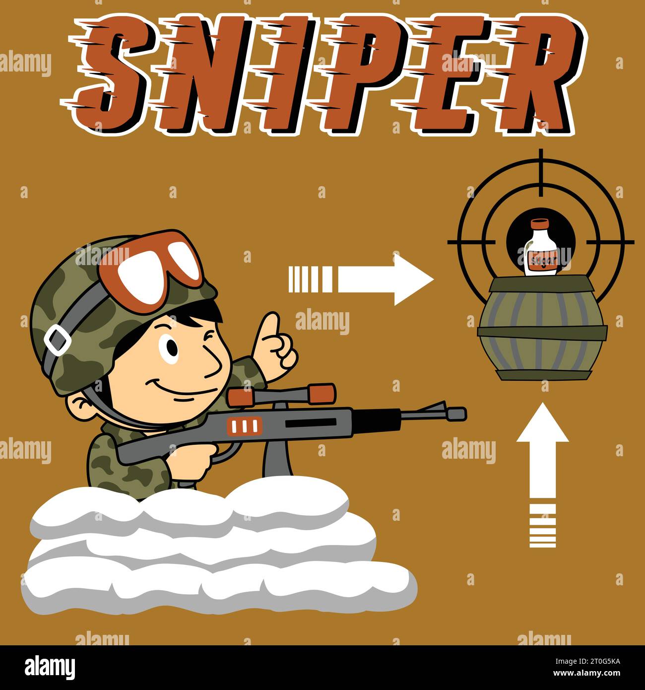 Cartoon illustration army soldier boy hi-res stock photography and ...
