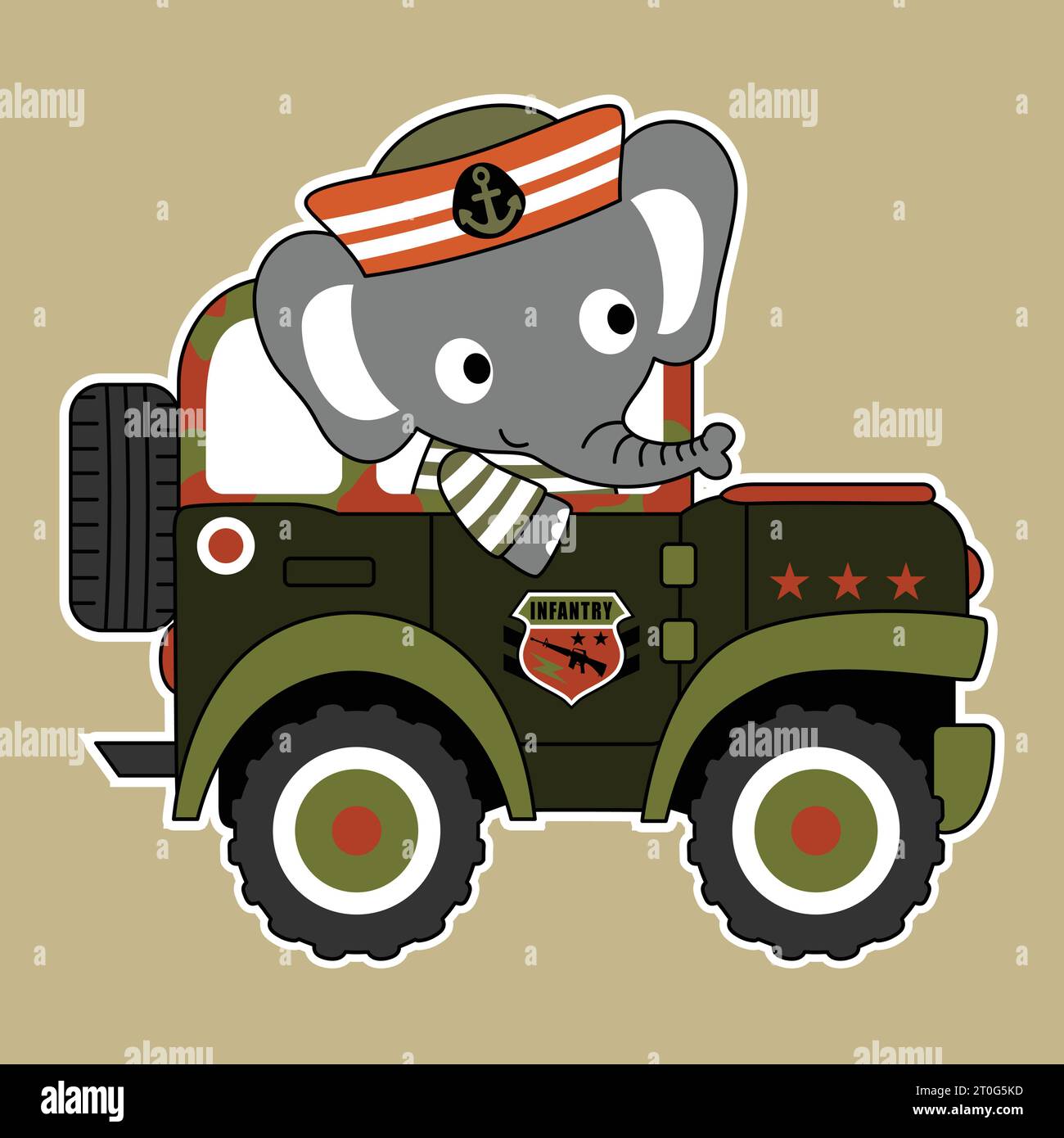 Army military concept cute Stock Vector Images - Alamy