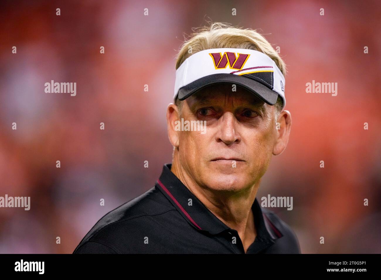 Washington Commanders defensive coordinator Jack Del Rio before an NFL ...