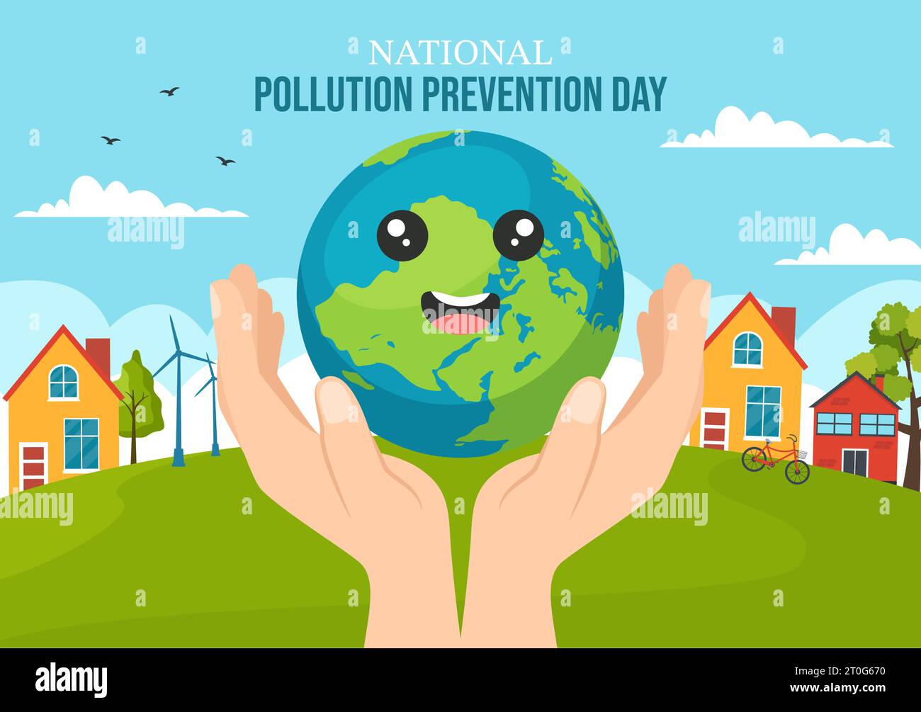 National Pollution Prevention Day Vector Illustration on 2 December for ...