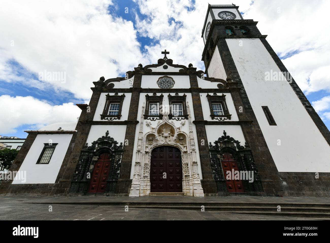St. Sebastian church (Igreja Matriz de São Sebastião) in Ponta Delgada ...