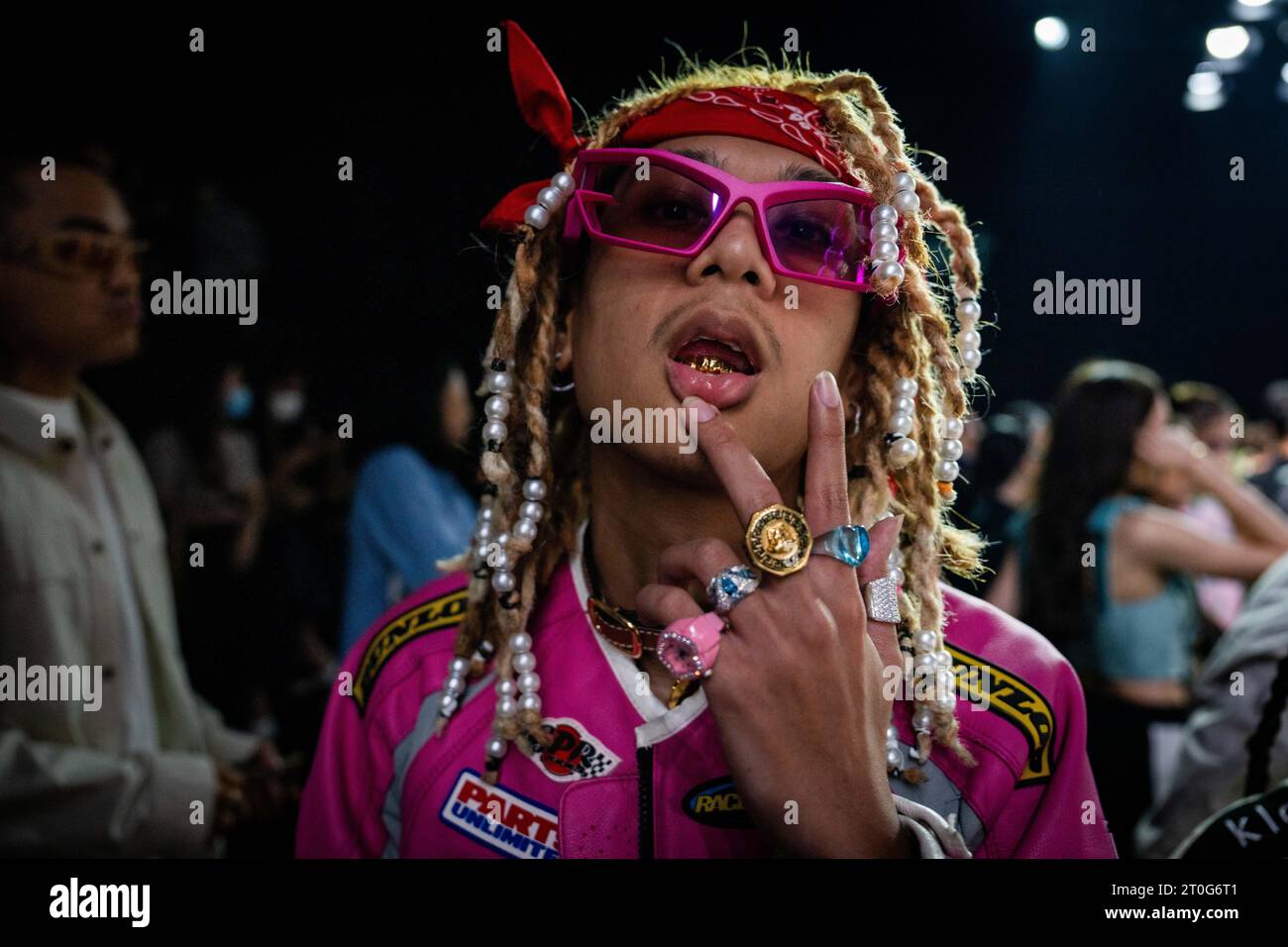 Thailand. 06th Oct, 2023. Thai rapper GUNNER NETWORK attends the KLOSET ...